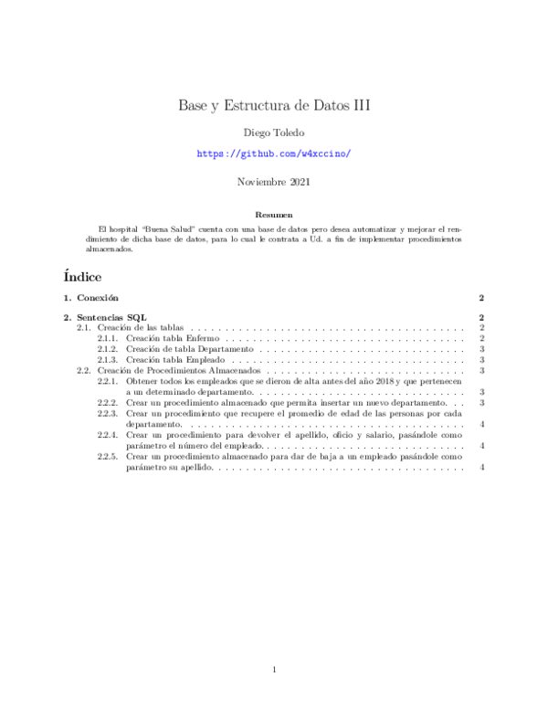 (PDF) Base y Estructura de Datos III