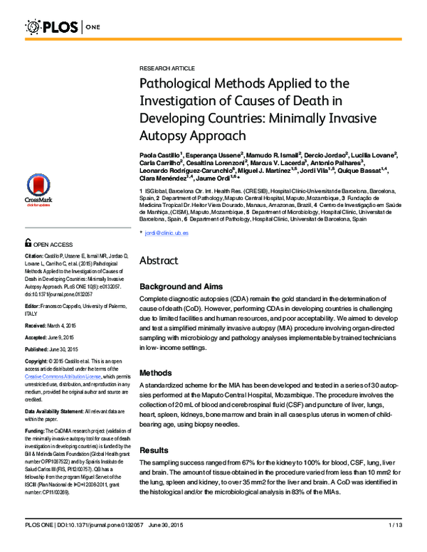 (PDF) Pathological Methods Applied to the Investigation of Causes of ...