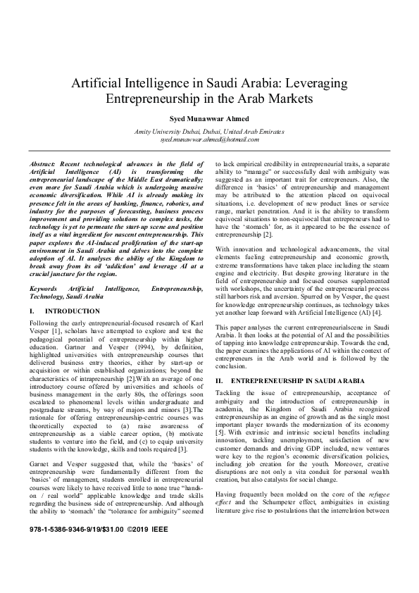 (PDF) Artificial Intelligence in Saudi Arabia: Leveraging ...
