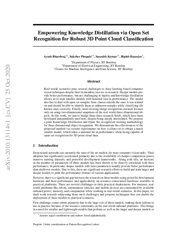Pdf Empowering Knowledge Distillation Via Open Set Recognition For Robust 3d Point Cloud