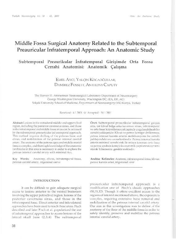(PDF) Middle Fossa Surgical Anatomy Related to the Subtemporal ...