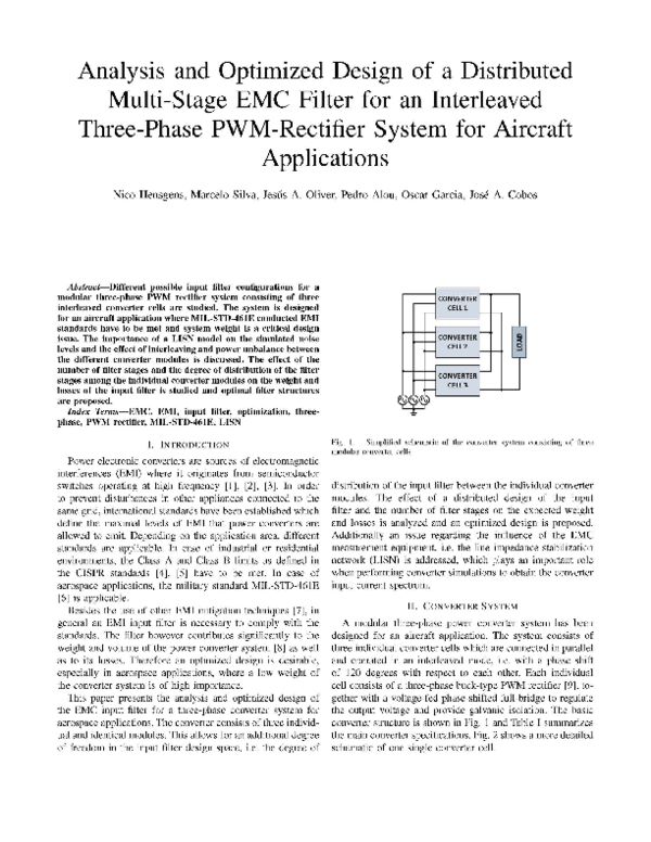 (PDF) Analysis and optimized design of a distributed multi-stage EMC filter for an interleaved ...