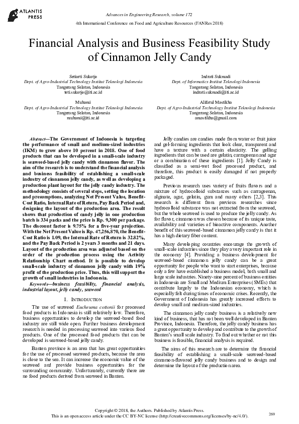 (PDF) Financial Analysis And Business Feasibility Study Of Cinnamon ...
