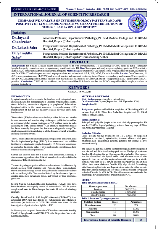 (PDF) Comparative Analysis of Cytomorphology Patterns and Afb ...