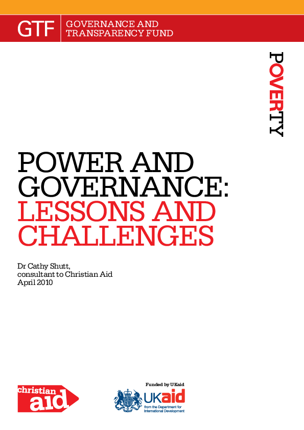 (PDF) Power and governance: lessons and challenges
