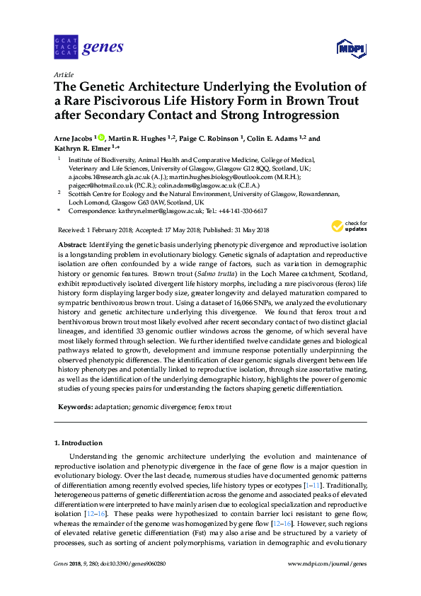 (PDF) The Genetic Architecture Underlying the Evolution of a Rare ...