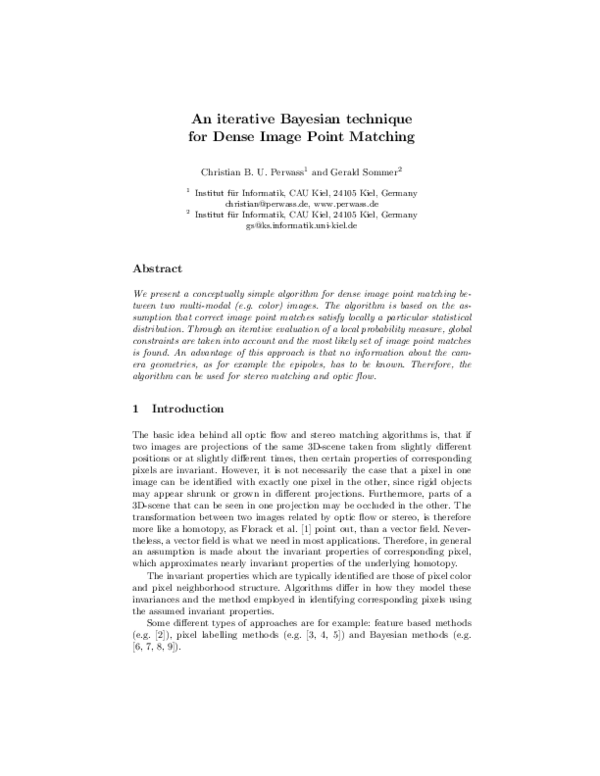 (PDF) An iterative bayesian technique for dense image point matching