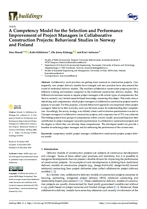 (PDF) A Competency Model for the Selection and Performance Improvement ...