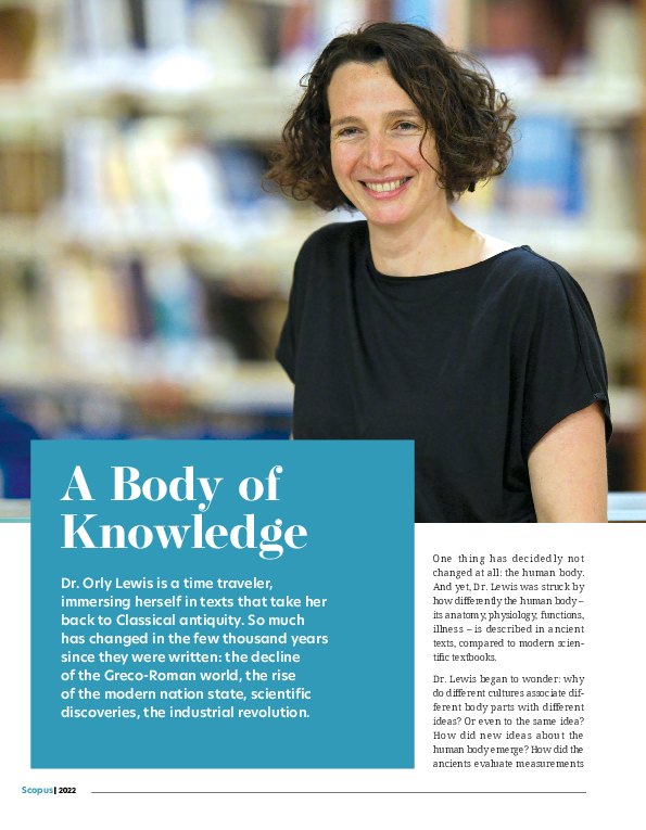 (PDF) A Body of Knowledge. Feature on our colleague Dr. Orly Lewis, in ...