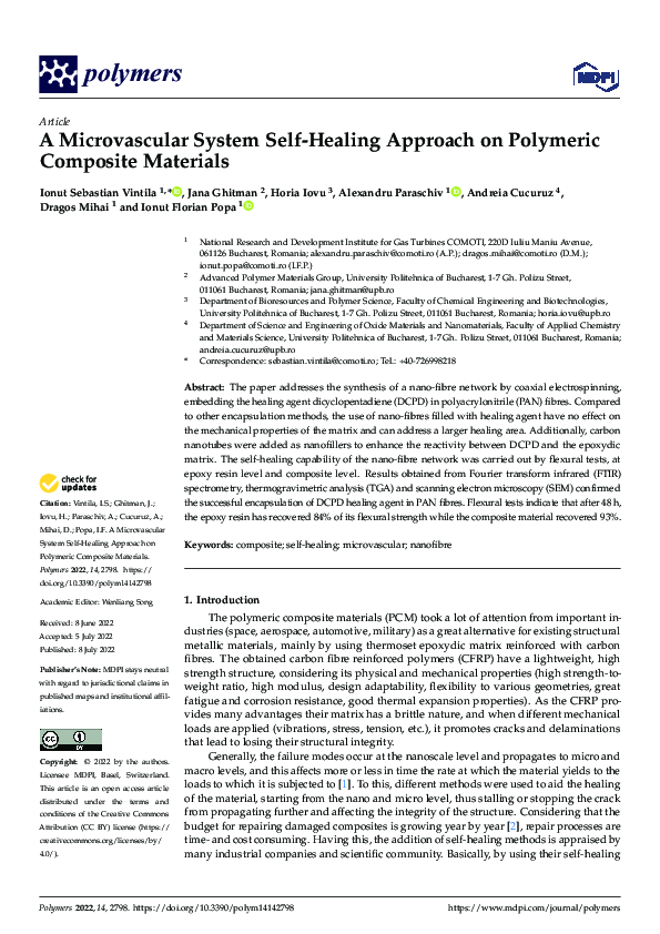 (PDF) A Microvascular System Self-Healing Approach on Polymeric Composite Materials