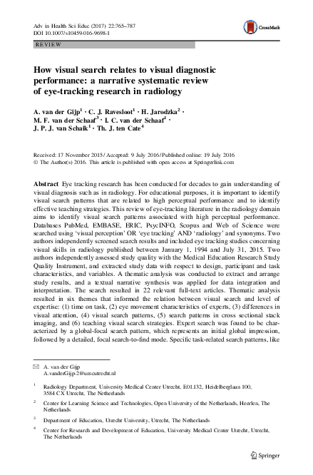 (PDF) How visual search relates to visual diagnostic performance: a ...
