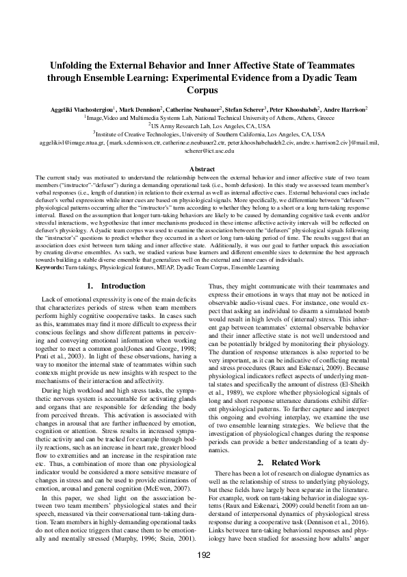 (PDF) Unfolding the External Behavior and Inner Affective State of ...