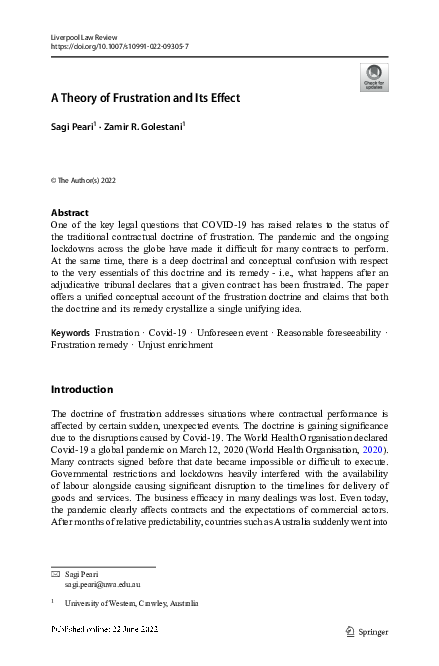 (PDF) A Theory of Frustration and Its Effect