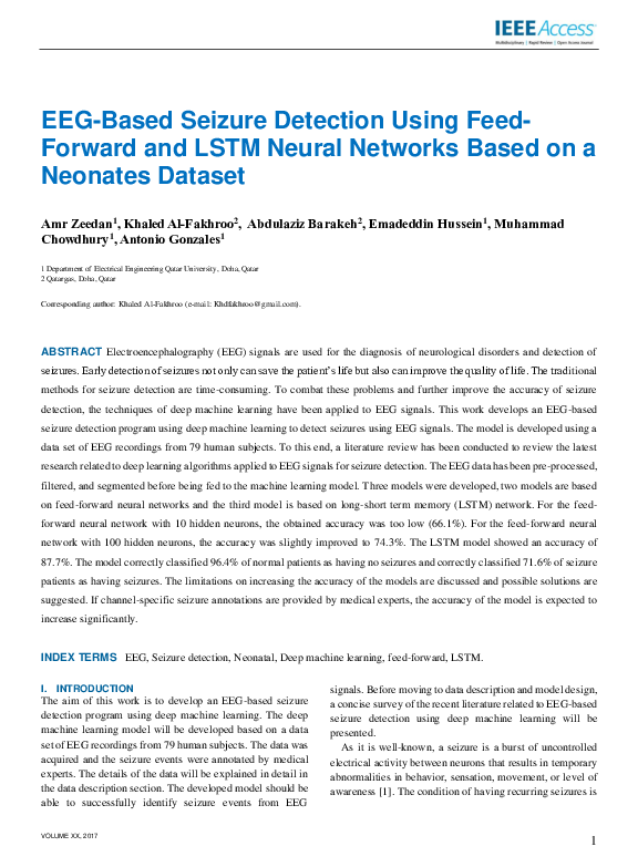 Pdf Eeg Seizure Detection With Neural Networks
