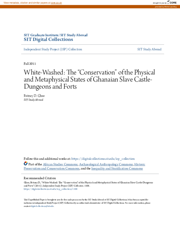(PDF) White-Washed: The “Conservation” of the Physical and Metaphysical ...