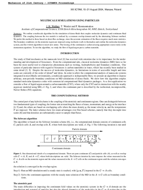 (PDF) Multiscale Simulations Using Particles | Jens Honore Walther - Academia.edu