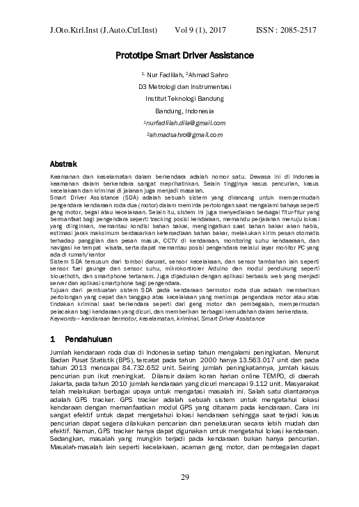 (PDF) Prototipe Smart Driver Assistance