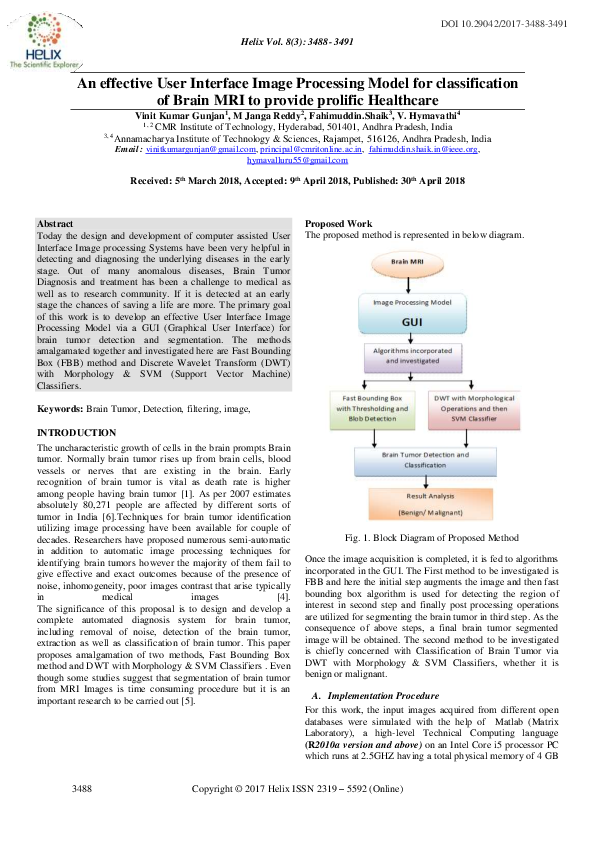 (PDF) An effective User Interface Image Processing Model for classification of Brain MRI to ...
