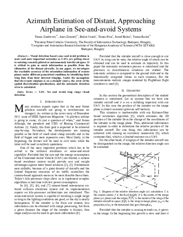 (PDF) Azimuth estimation of distant, approaching airplane in See-and ...
