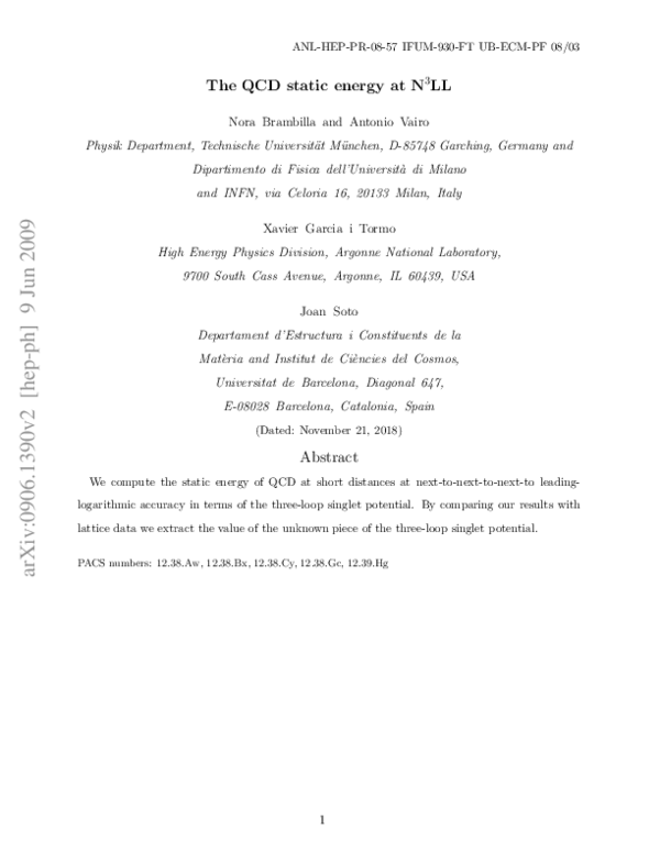 (PDF) QCD static energy at next-to-next-to-next-to leading-logarithmic ...