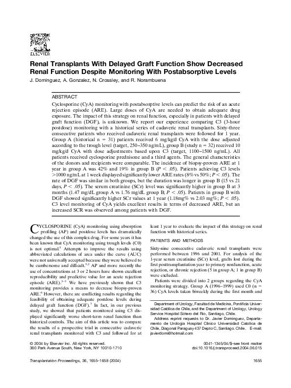 (PDF) Renal transplants with delayed graft function show decreased ...