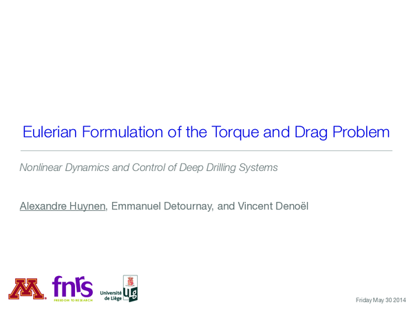 (PDF) Eulerian Formulation of the Torque and Drag Problem