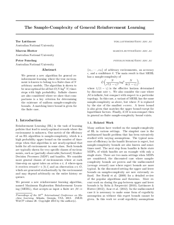 (PDF) Rational general reinforcement learning