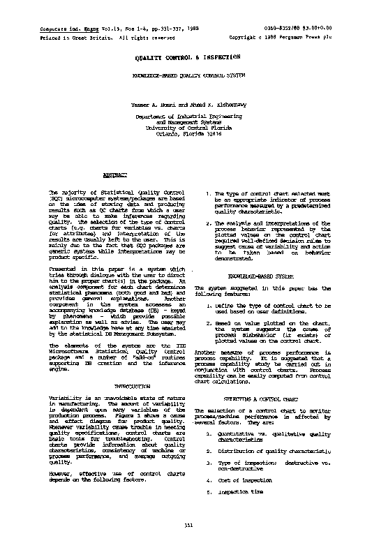 (PDF) Data-Driven Quality Control Insights