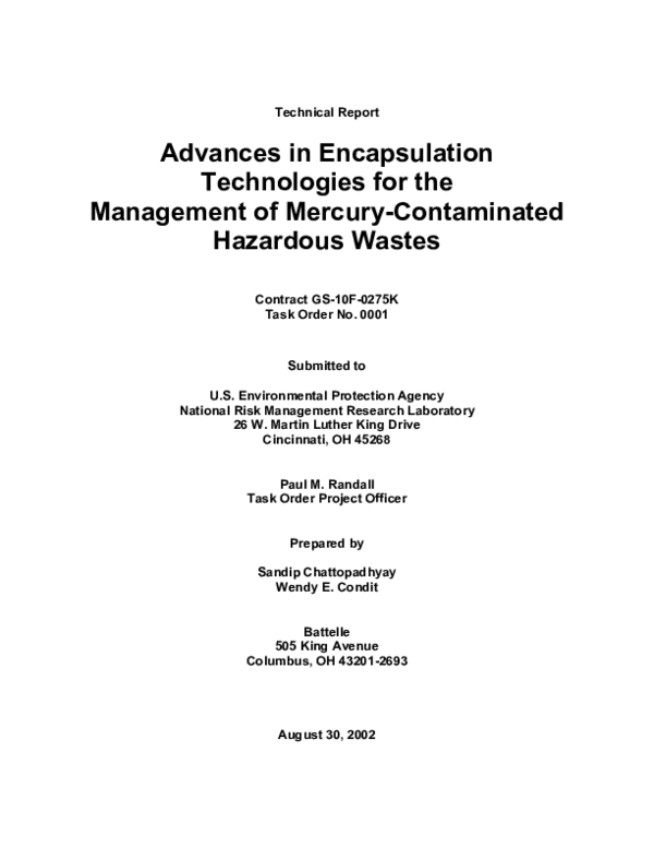 (PDF) Advances in encapsulation technologies for the management of ...