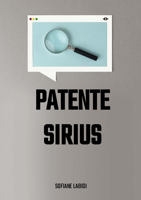 (PDF) SIRIUS PROJECT - PATENTE
