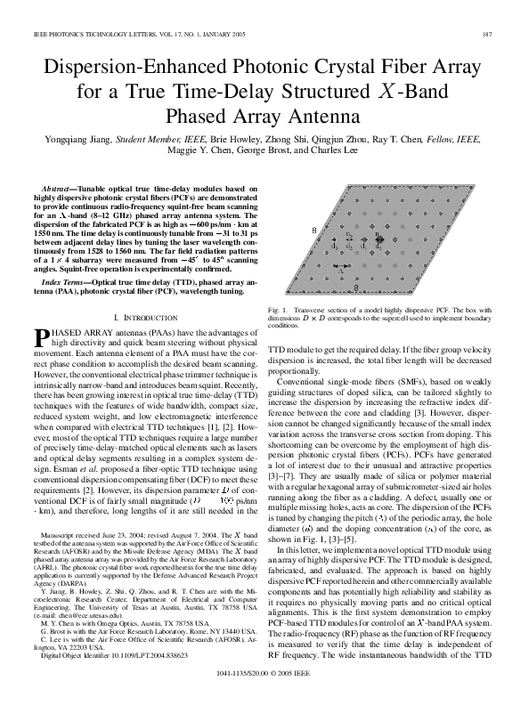 (PDF) Dispersion-enhanced photonic crystal fiber array for a true time-delay structured X-band ...