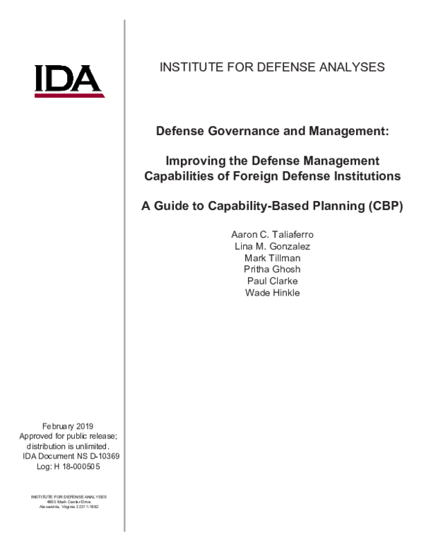 (PDF) Defense Governance and Management: Improving the Defense ...