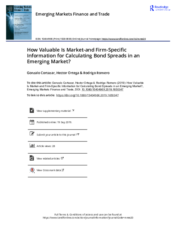 (PDF) How Valuable Is Market-and Firm-Specific Information for Calculating Bond Spreads in an ...