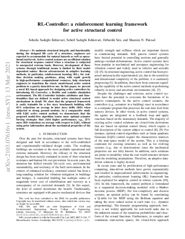 (PDF) RL-Controller: a reinforcement learning framework for active ... (PDF) RL-Controller: a reinforcement learning framework for active ...