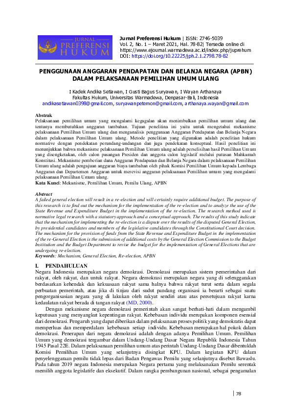 (PDF) Penggunaan Anggaran Pendapatan dan Belanja Negara (APBN) dalam ...
