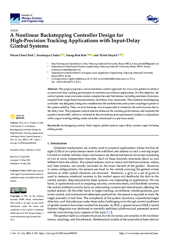 (PDF) A Nonlinear Backstepping Controller Design for High-Precision Tracking Applications with ...