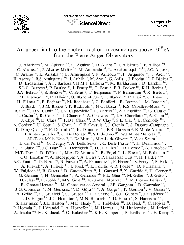 An upper limit to the photon fraction in cosmic rays above 1019eV from the Pierre Auger Observatory