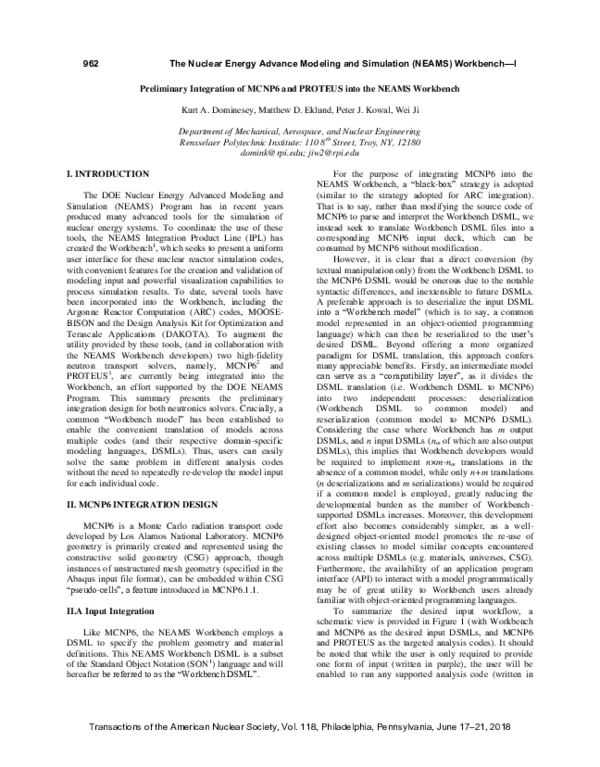 (PDF) The Nuclear Energy Advance Modeling and Simulation ( NEAMS ...