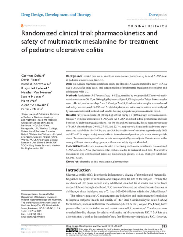 (PDF) Randomized clinical trial: pharmacokinetics and safety of ...