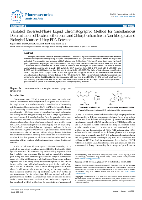 (PDF) Validated Reversed-Phase Liquid Chromatographic Method for ...