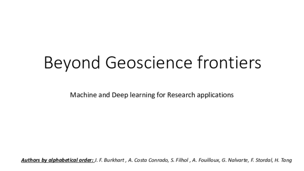 (PDF) Beyond Geoscience Frontiers: Machine And Deep Learning For ...