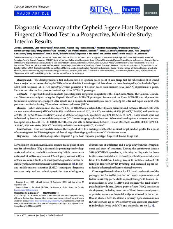 (PDF) Diagnostic Accuracy of the Cepheid 3-gene Host Response ...