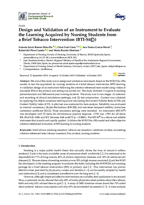(PDF) Design and validation of an instrument to evaluate educational apps and creation of a ...