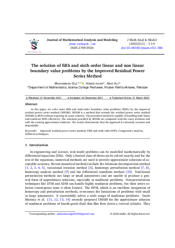 Pdf The Solution Of Fifth And Sixth Order Linear And Non Linear