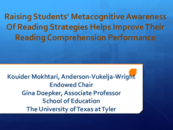 (PDF) Raising Students’ Metacognitive Awareness of Reading Strategies ...