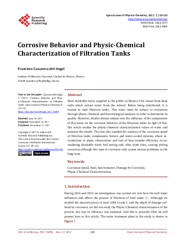 (PDF) Corrosive Behavior and Physic-Chemical Characterization of ...