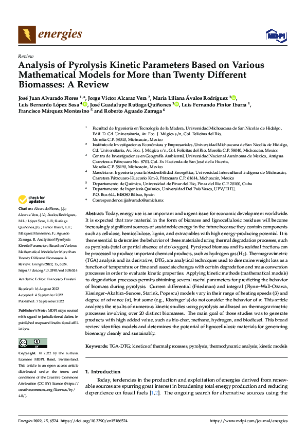 (PDF) Analysis of Pyrolysis Kinetic Parameters Based on Various Mathematical Models for More ...