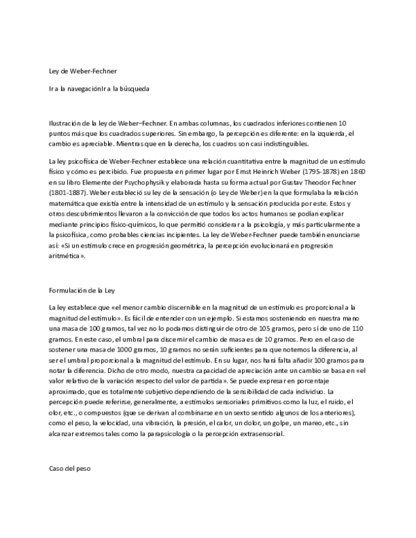 Ley de Weber Fechner