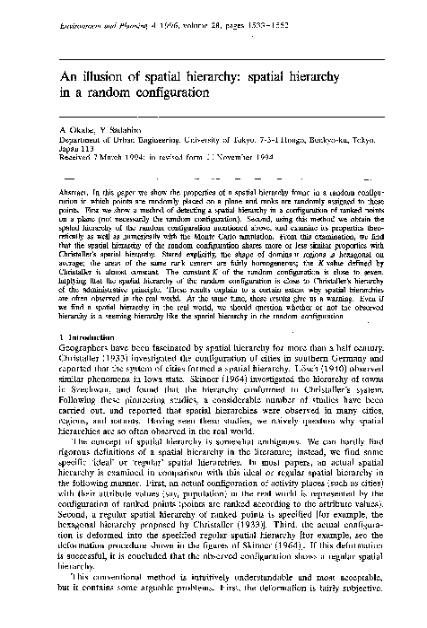 Pdf An Illusion Of Spatial Hierarchy Spatial Hierarchy In A Random Configuration