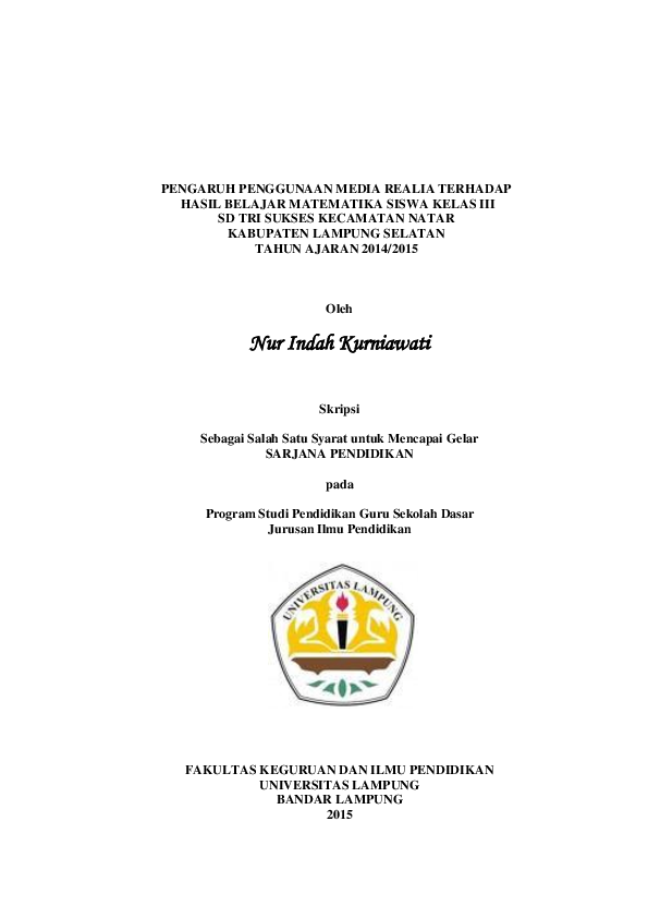 (PDF) Pengaruh Penggunaan Media Realia Terhadap Hasil Belajar ...